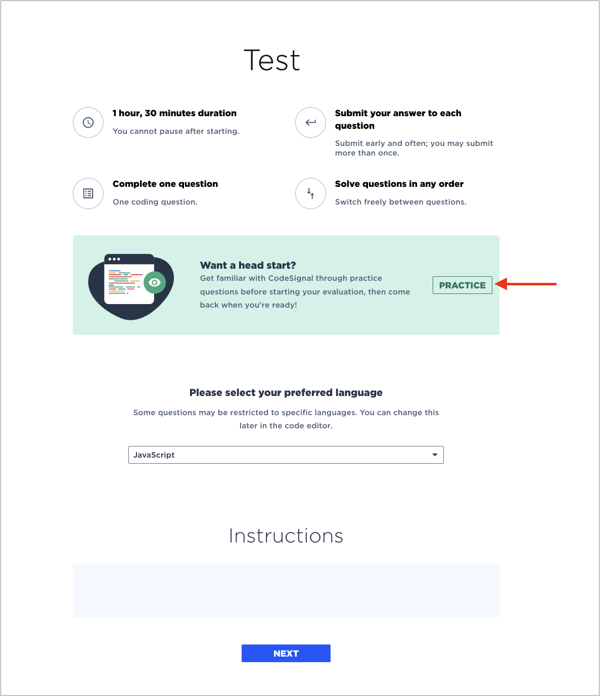 Taking an assessment on CodeSignal – CodeSignal Knowledge Base