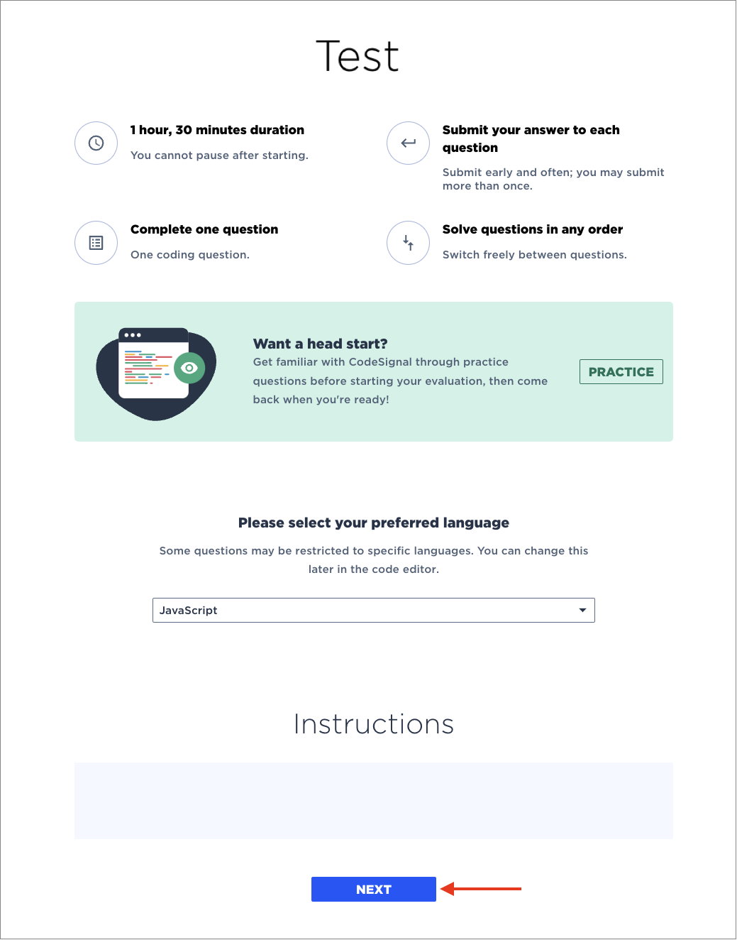 Taking An Assessment On Codesignal Codesignal Knowledge Base 5179