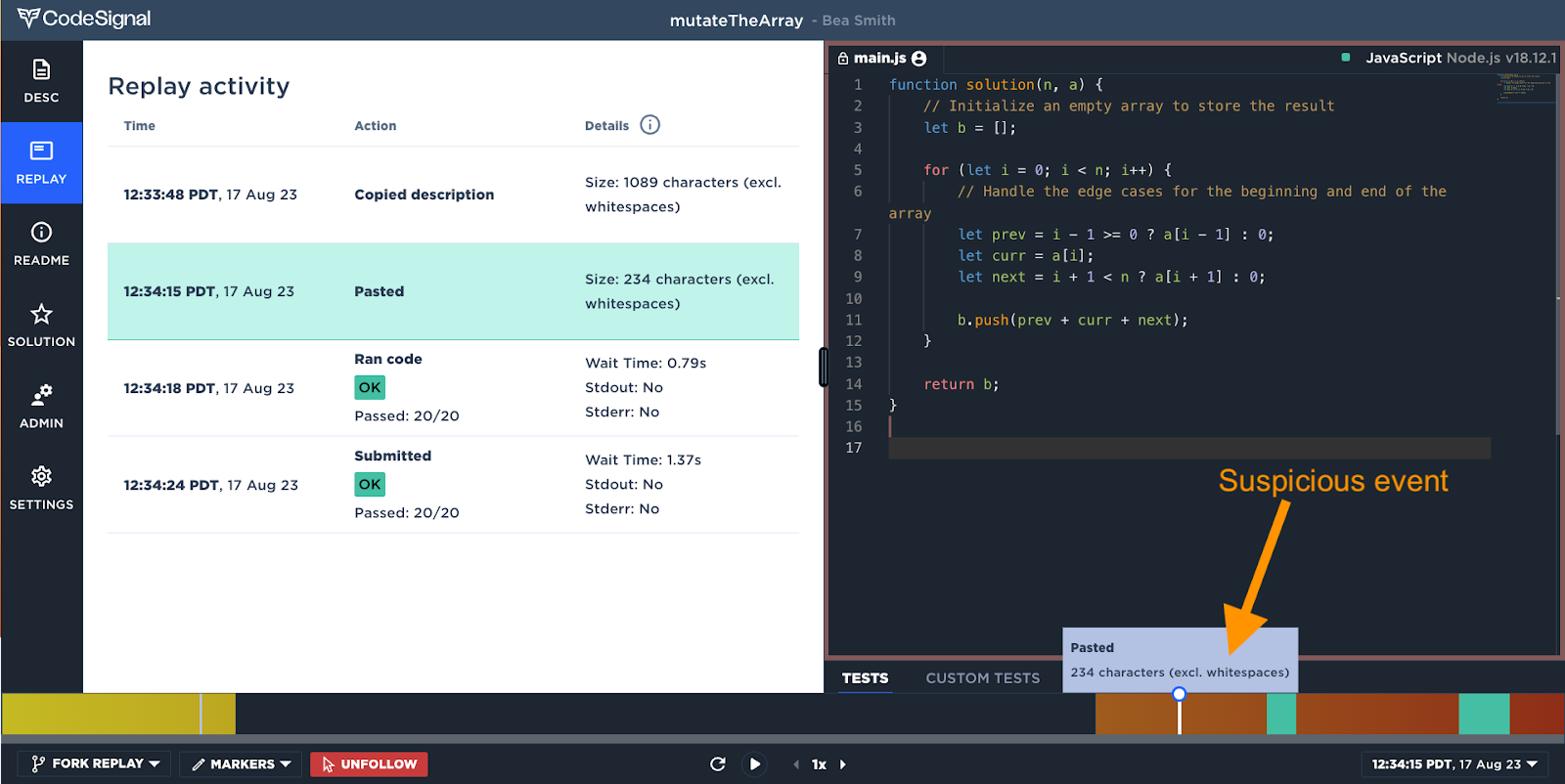 Using Suspicion Score – CodeSignal Knowledge Base