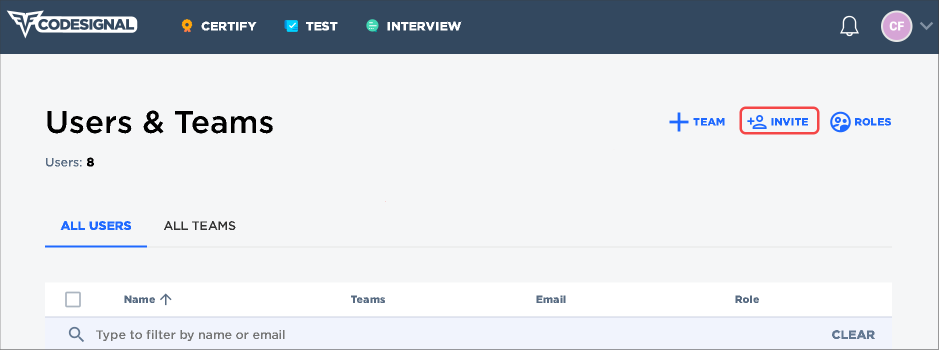User Roles & Permissions Management – CodeSignal Knowledge Base