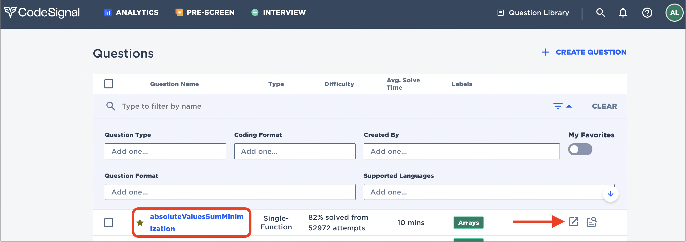 The CodeSignal Question Library – CodeSignal Knowledge Base