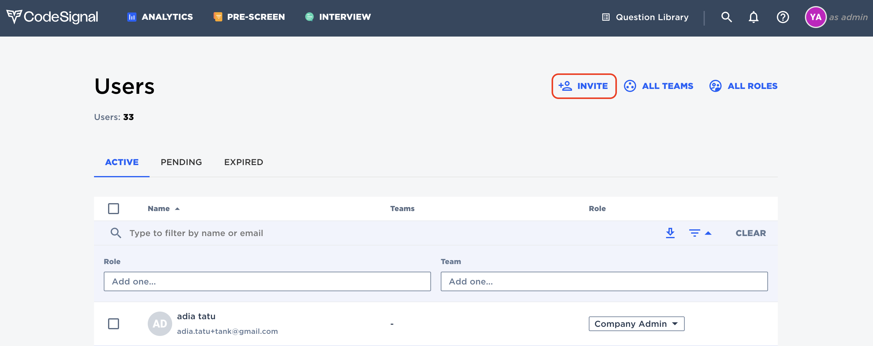 User Roles and Permissions Management – CodeSignal Knowledge Base