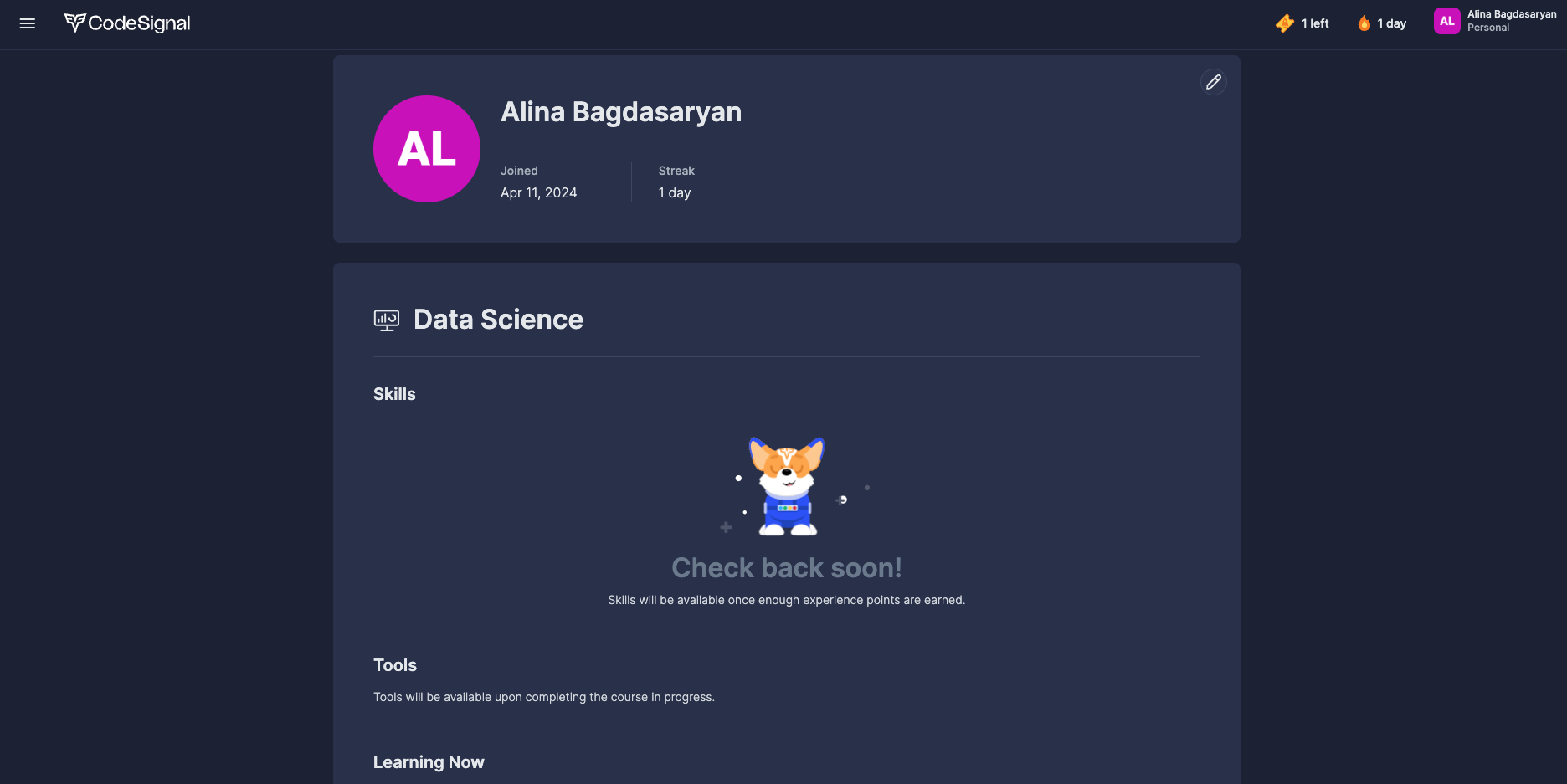 Learn profile navigation – CodeSignal Knowledge Base Learn profile navigation – CodeSignal Knowledge Base
