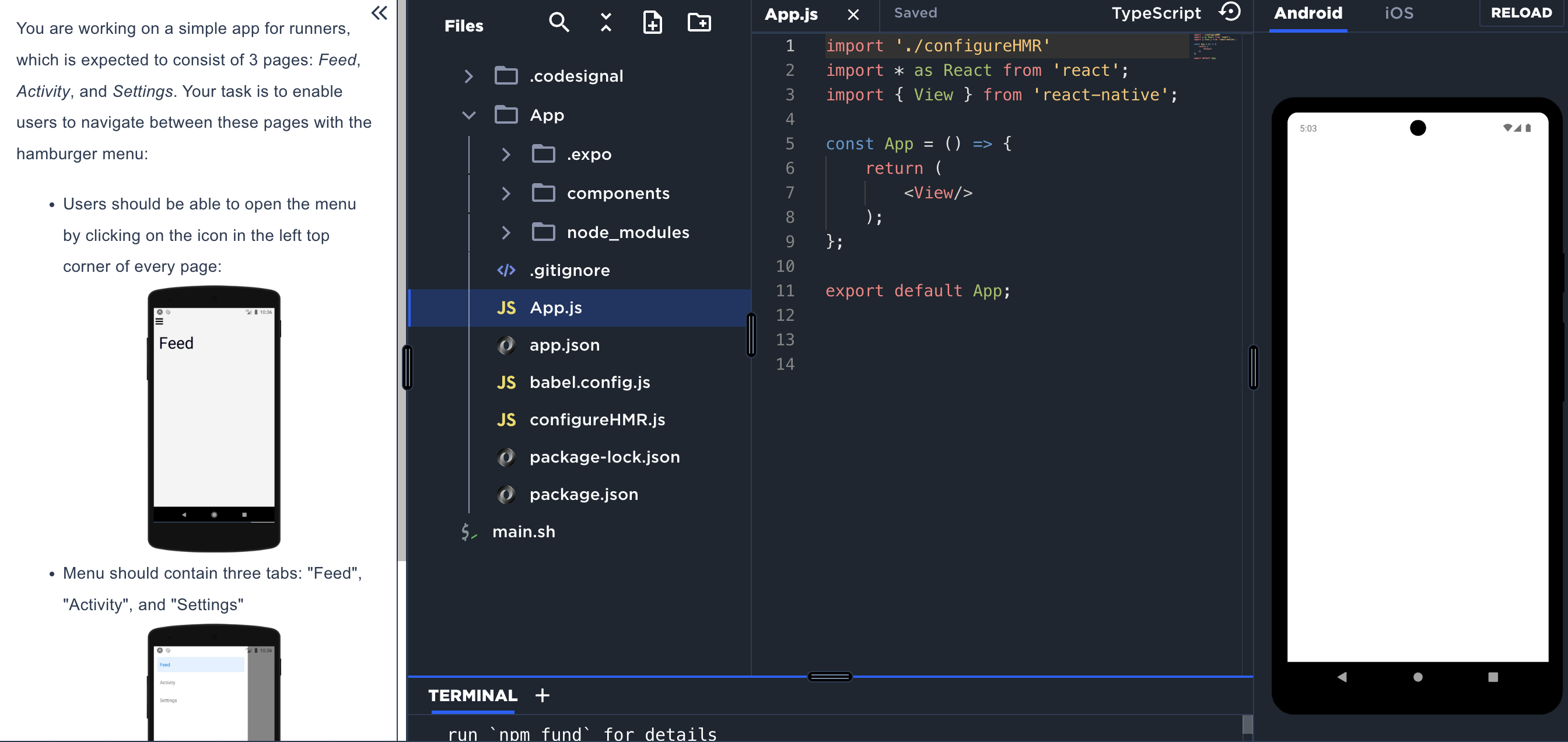 Assessing mobile developer skills in CodeSignal Interview – CodeSignal Knowledge Base