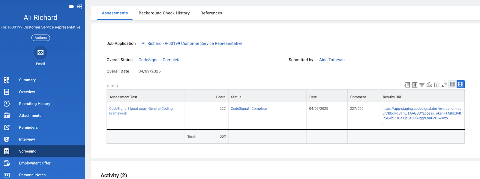 CodeSignal Workday Assessment Integration – CodeSignal Knowledge Base