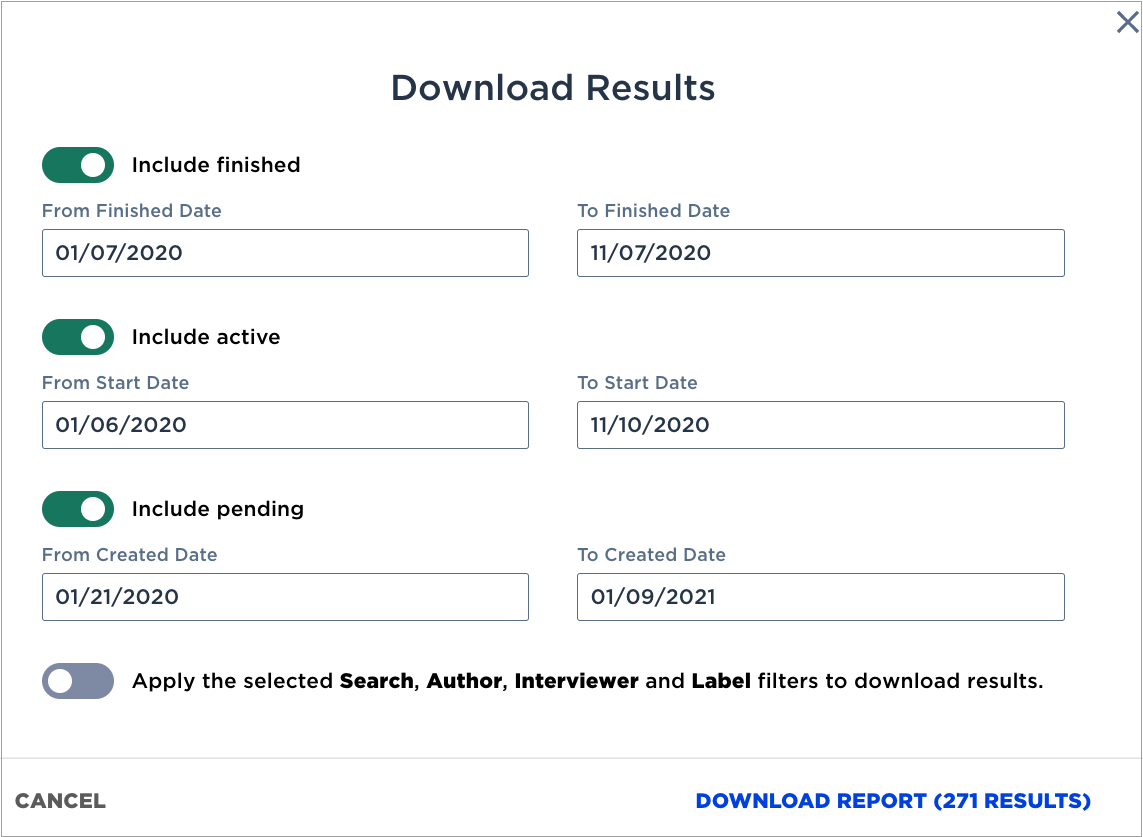 How do I download data on my interviews in CodeSignal? – CodeSignal Knowledge Base