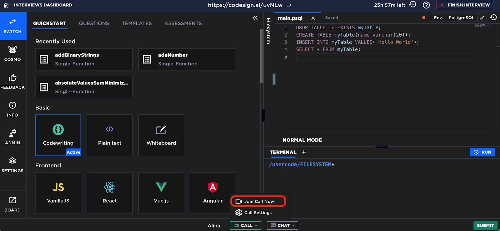 How to Conduct a CodeSignal Interview – CodeSignal Knowledge Base
