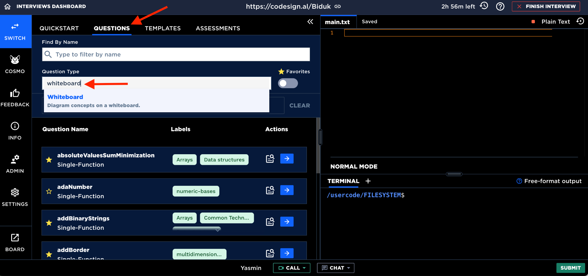 How can I create whiteboard questions? – CodeSignal Knowledge Base